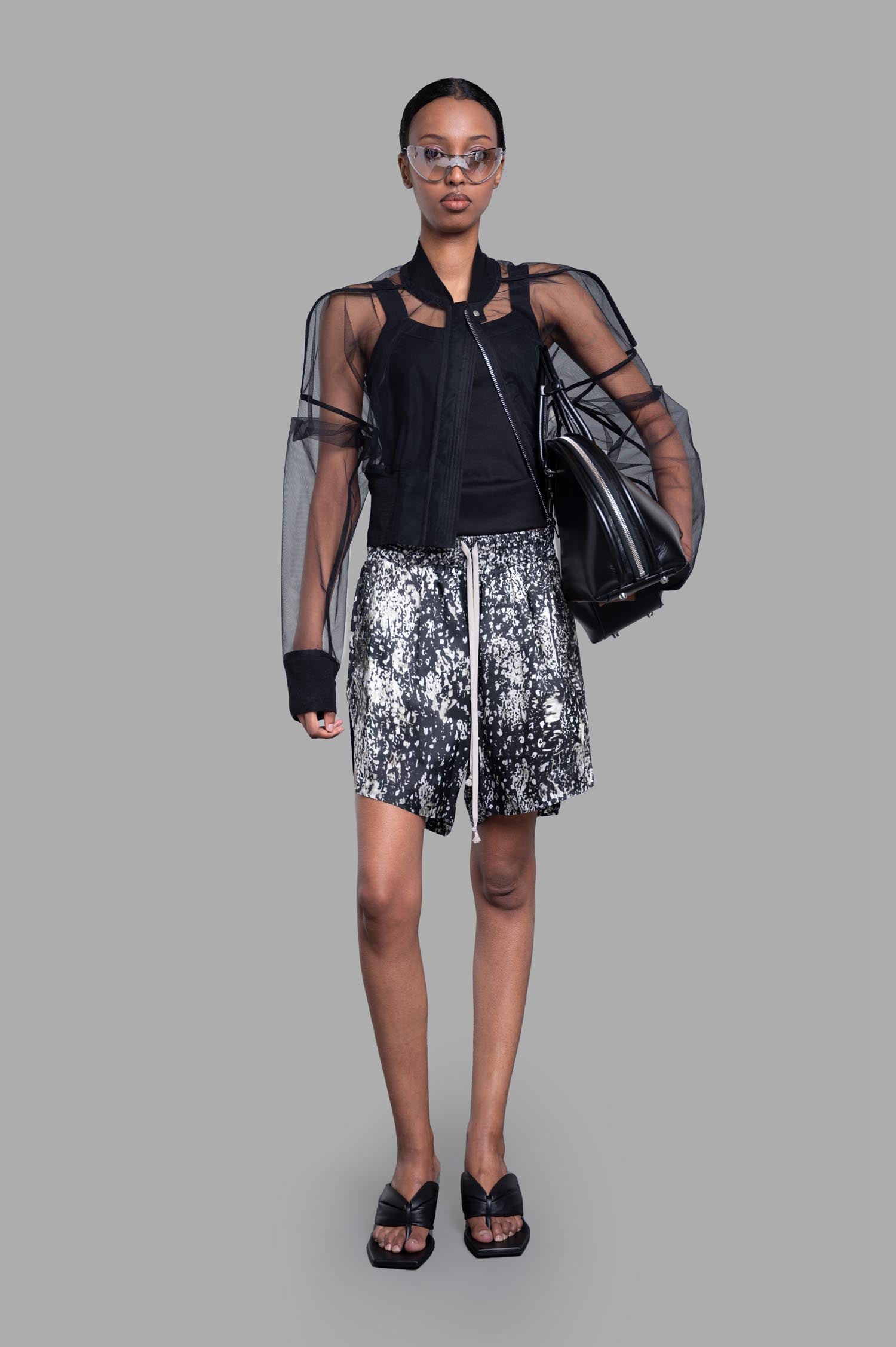 Transparent Cropped Bomber | Rick Owens